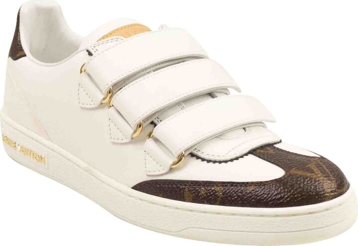 Louis Vuitton White Leather Front Row Sneakers - ShopStyle