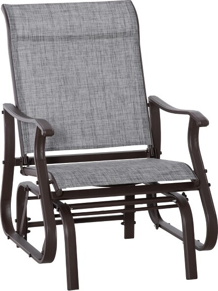 Outsunny Outdoor Swing Glider Chair, Patio Mesh Rocking Chair with ...