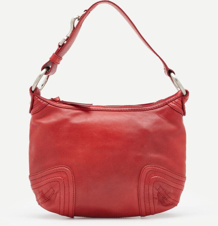 DKNY Red Leather Hobo - ShopStyle