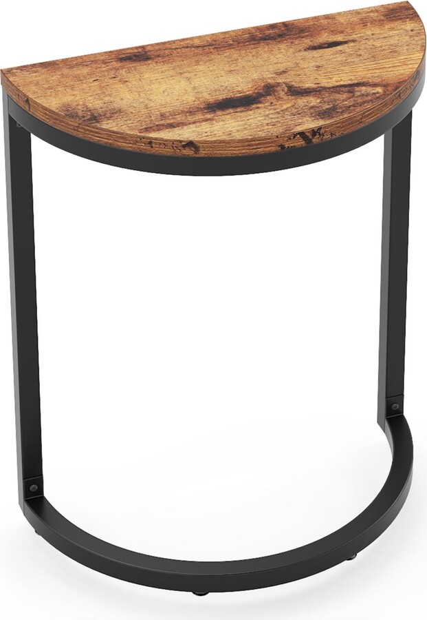 Tribesigns End Table Semi Circle, Small Half Round Side Table with ...
