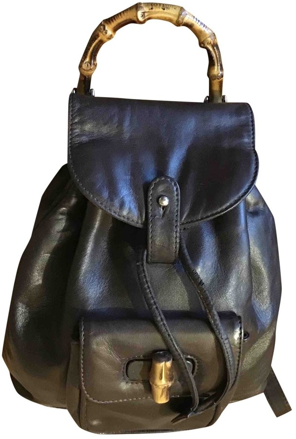 Gucci Bamboo Brown Leather Backpacks - ShopStyle