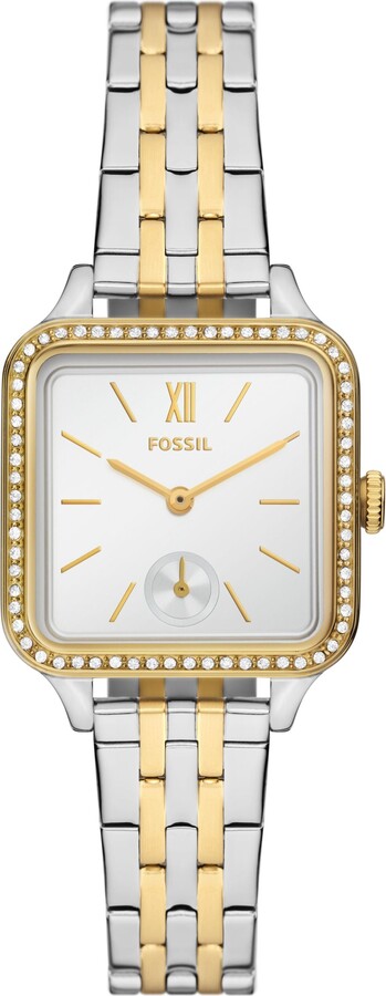 Fossil Women's Colleen Three-Hand, Two-Tone Stainless Steel Watch ...