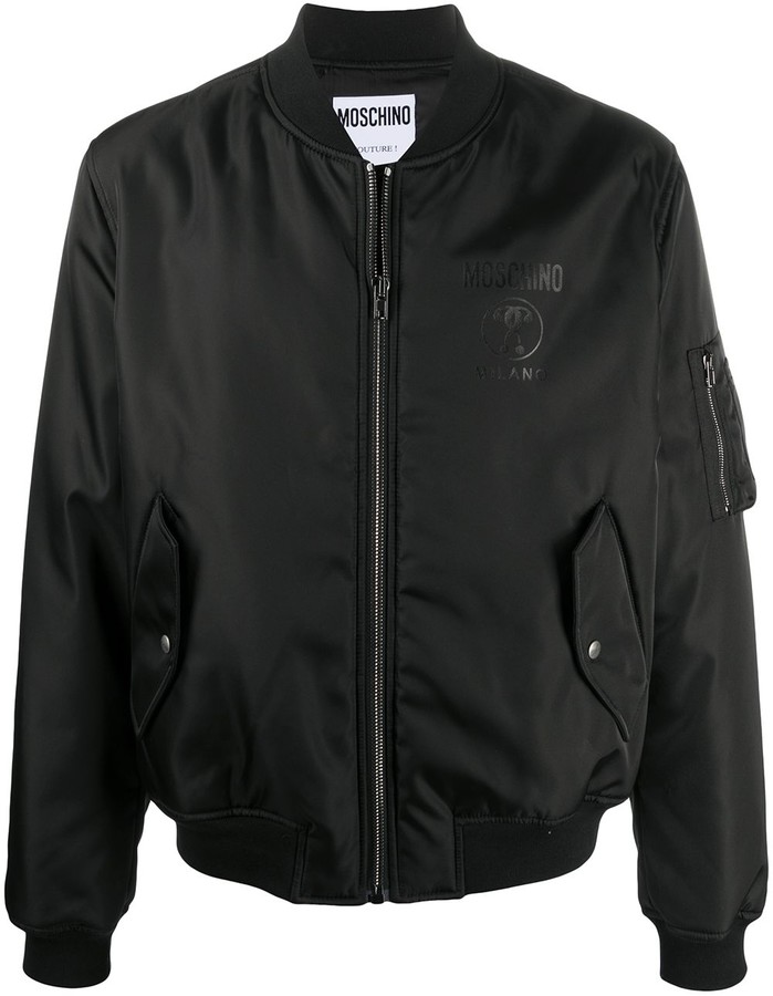 Moschino Double Question Mark bomber jacket - ShopStyle