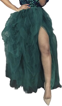 Acrawnni Women Maxi Tulle Tutu Floor Length Long Skirts Layered High ...