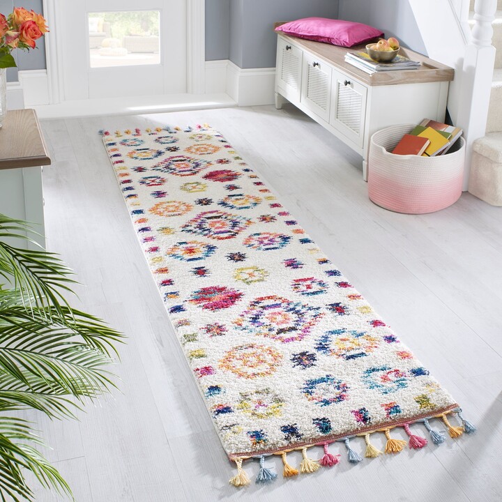 Dunelm Zumra Berber Runner Blue, Yellow and Purple - ShopStyle Decor