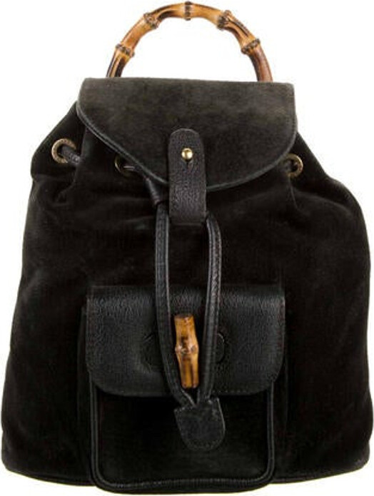Gucci Mini Suede Bamboo Backpack - ShopStyle