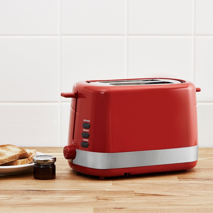 Dunelm 2 Slice Red Toaster Red - ShopStyle