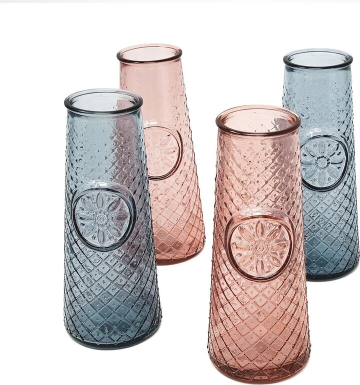 Verano Spanish Ceramics Recycled Glass Mandala Mixed Set of 4 Small ...