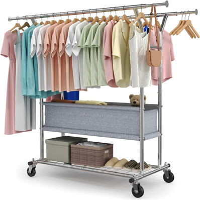 Rebrilliant Clothing Rack Heavy Duty Clothes Rack For Hanging Clothes ...