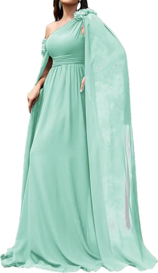 Dninmim Chiffon Streamer Evening Dress Long Dress Bridesmaid Party Prom ...