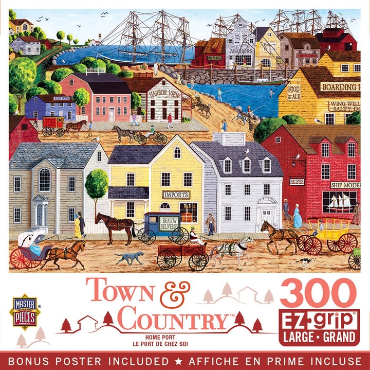 Masterpieces Puzzles Town & Country - Home Port 300 Piece Puzzle By Art ...