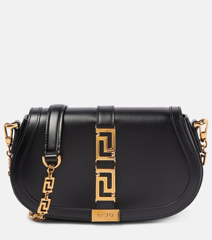 Versace Greca Goddess leather shoulder bag - ShopStyle