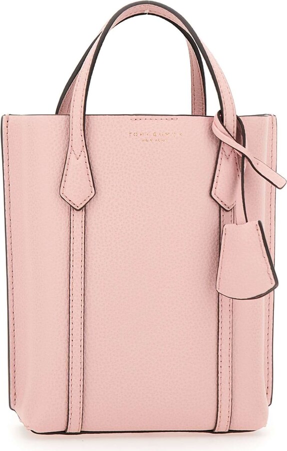 Tory Burch mini Perry Tote Leather Bag - ShopStyle