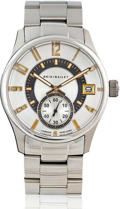 Brix+Bailey The Brix + Bailey Men's Price Gold And Silver Steel Watch ...