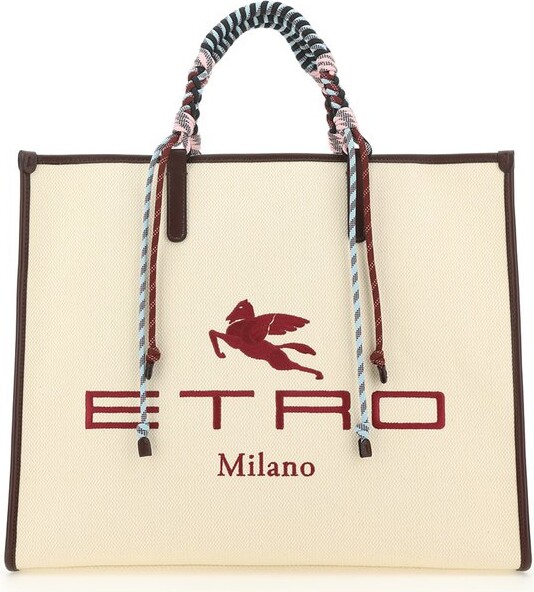 Etro Logo Embroidered Top Handle Bag - ShopStyle