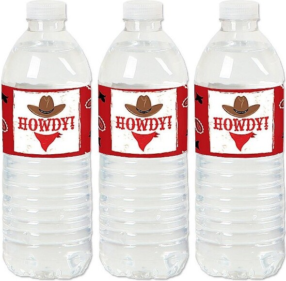 Cowboy Theme Bottle Labels Western Hoedown - Mn Wne Bottle Labels, Wne ...