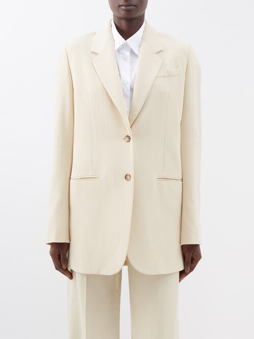 Totême Tailored Herringbone Twill Suit Jacket - ShopStyle Blazers