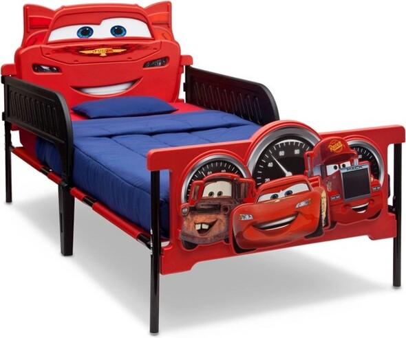 Delta Children Twin Disney Pixar Cars Plastic 3D Kids' Bed McQueen Twin ...