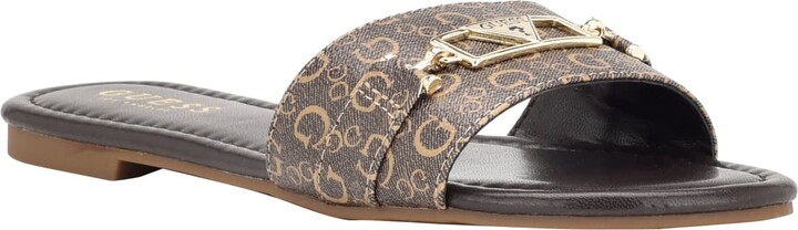 Guess Factory Lures Logo Slides - ShopStyle