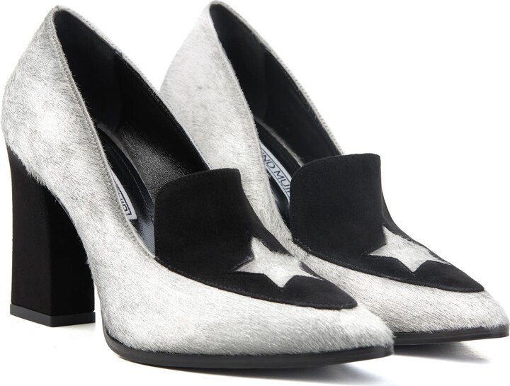 Rosamund Muir London Maria Silver & Black Loafers - ShopStyle