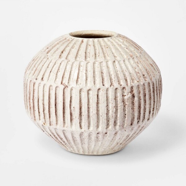 Threshold designed w/Studio McGee Small Carved Cream Vase - Threshold ...