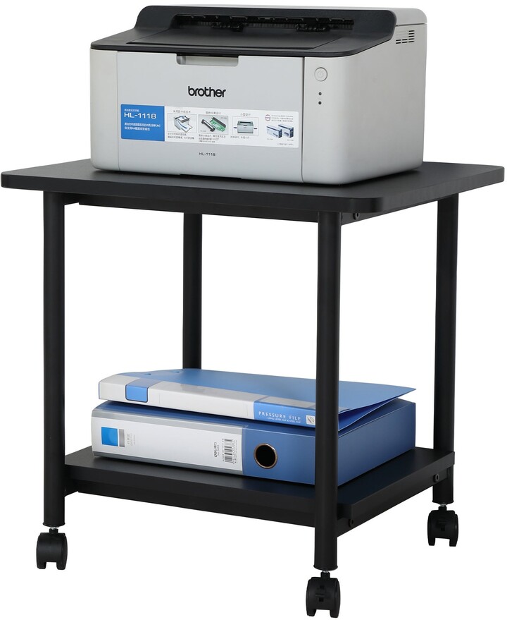 Oldken 2 Tier Printer Stand with Wheels Heavy Duty Storage Rack Table ...