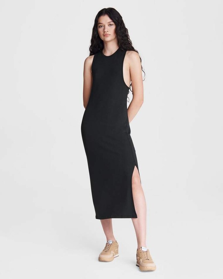 Rag & Bone Sydney Muscle Tank Midi Dress Micro Terry Dress - ShopStyle