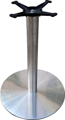JI Bases 22-inch Round Stainless Steel Table Base-3-inch Column-13-inch ...