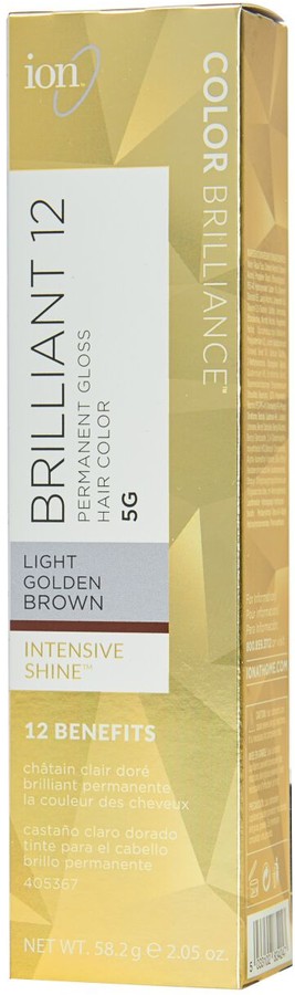 Ion Color Brilliance 5G Light Golden Brown Permanent Gloss Hair Color ...