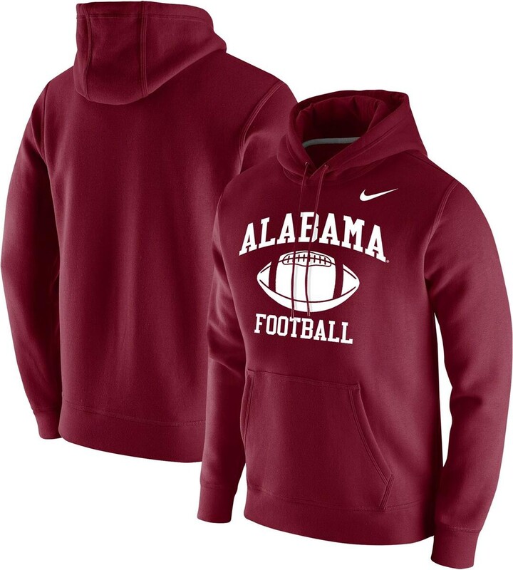 Nike Men's Crimson Alabama Crimson Tide Retro Football Club Fleece ...