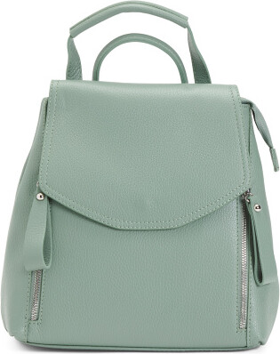 Made In Italy Leather Flap Over Backpack - ShopStyle