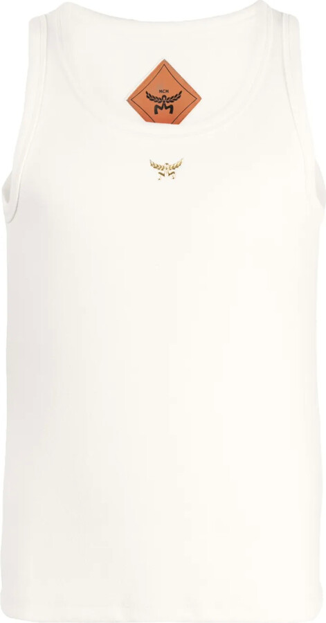 MCM Logo Bouclé Tank Top - ShopStyle