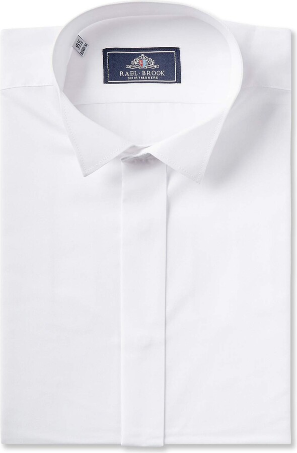 Rael Brook Tailored Fit White Wing Collar Dress Shirt 14" - ShopStyle