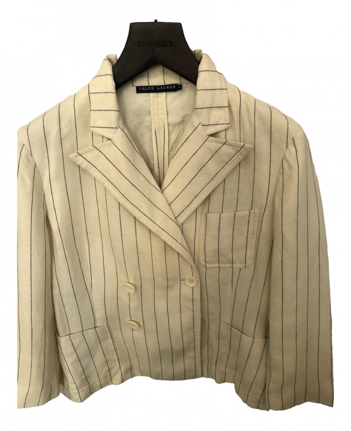 Ralph Lauren beige Linen Jackets - ShopStyle