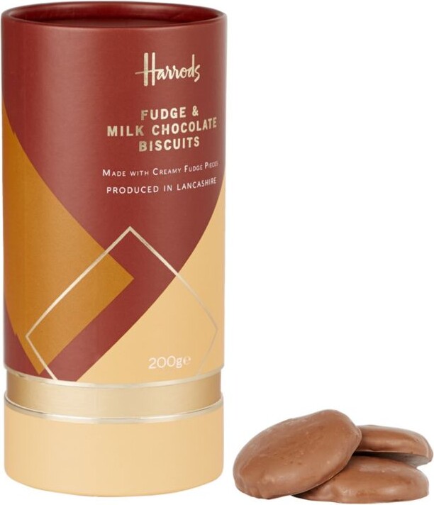 Harrods Fudge and Milk Chocolate Biscuits (200g) - ShopStyle Food ...