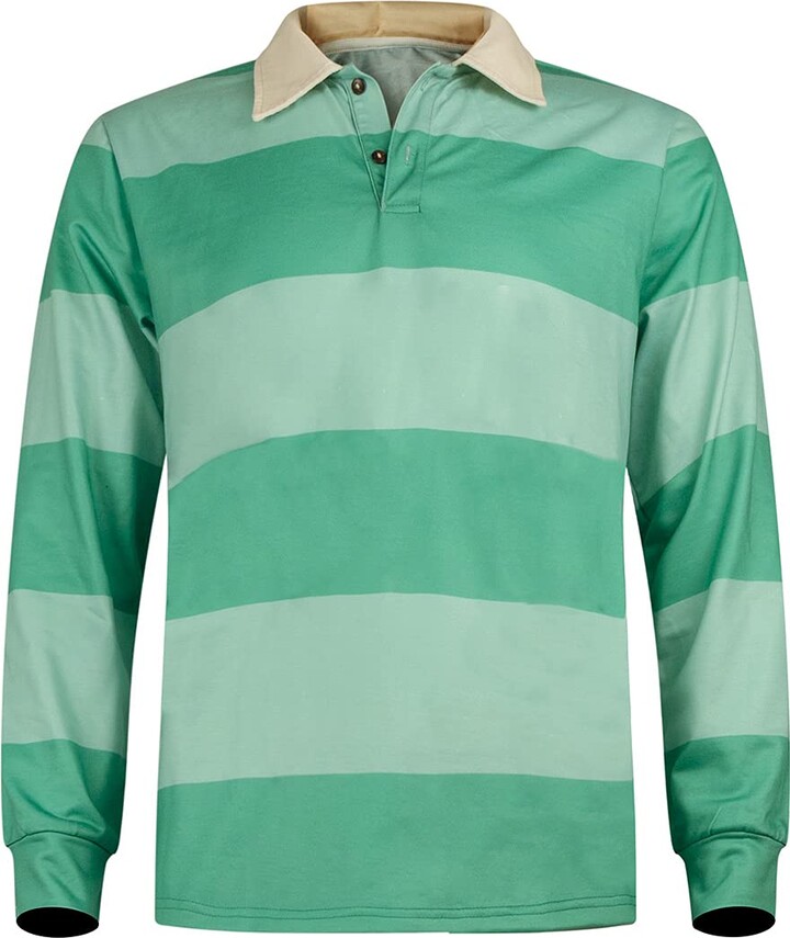 LILLIWEEN Classic Blue and Detective Steve Green Striped Polo Shirt Clues Shirt Adult Halloween ...