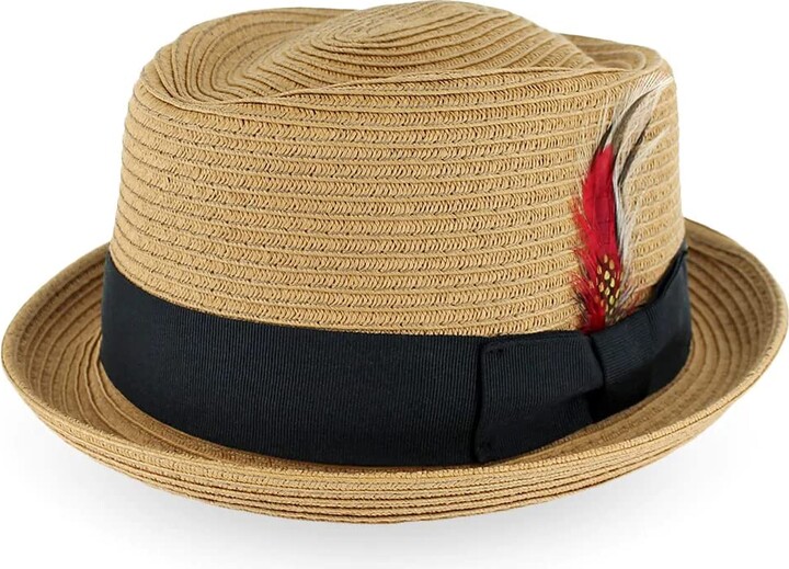 Hats in the Belfry Belfry Men/Women Summer Straw Pork Pie Trilby Fedora ...