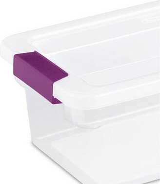 Sterilite 6 Qt ClearView Latch Storage Box Stackable Bin with Latching Lid, Plastic Container to ...