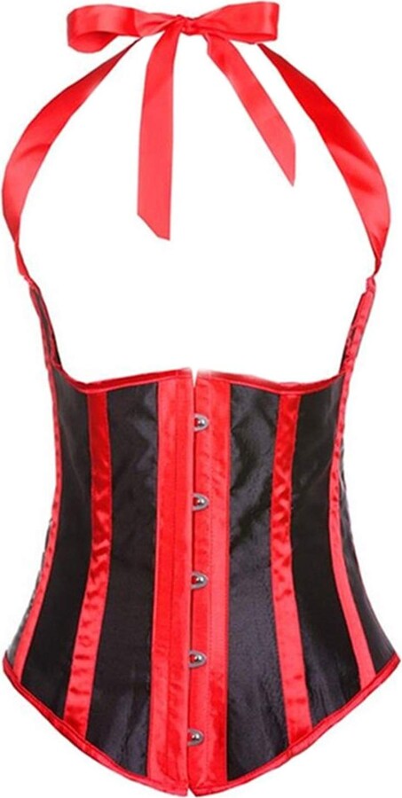 Josamogre Sexy Underbust Corset Bustier Halter Stripe Women Basques ...