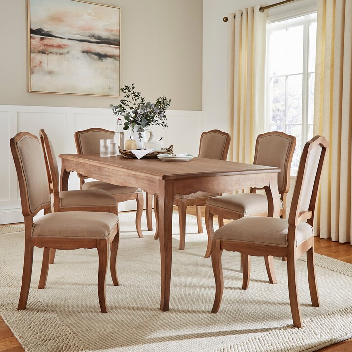 Dunelm Giselle 6 Seater Rectangular Extra Long Dining Table, Mango Wood ...