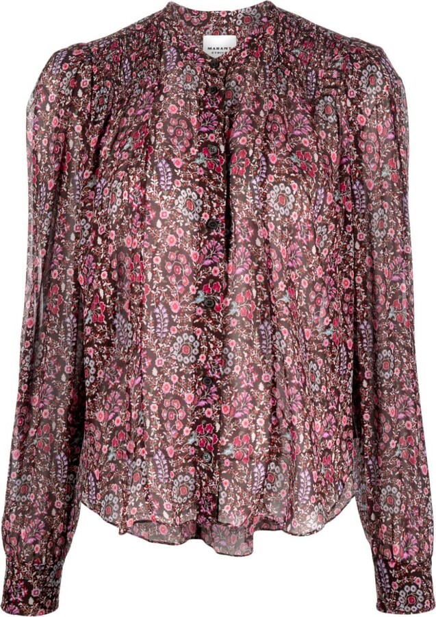 MARANT ÉTOILE Maria floral-pattern blouse - ShopStyle Tops