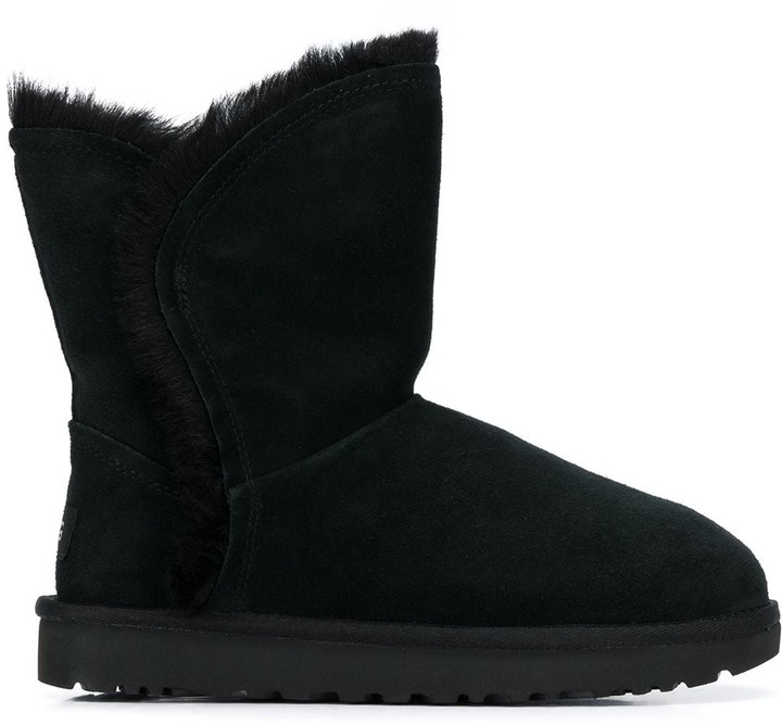 UGG Faux-Fur Trim Boots - ShopStyle
