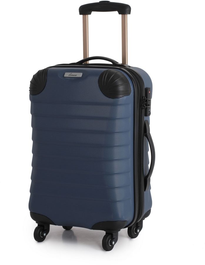 Linea Shell denim blue 4 wheel hard cabin suitcase - ShopStyle Rolling ...