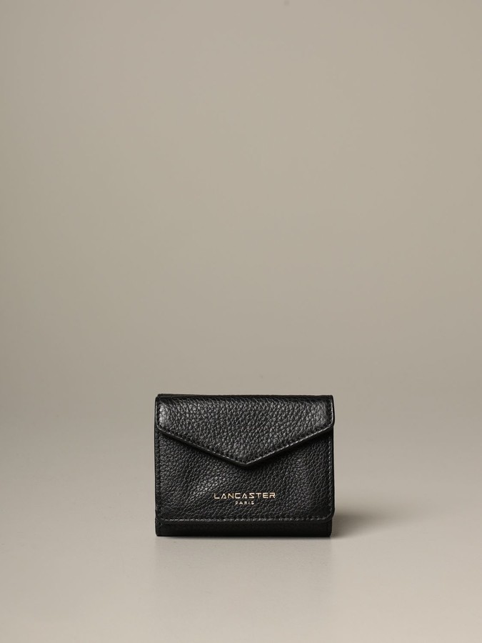 Lancaster Paris Wallet With Flap In Hammered Leather - ShopStyle