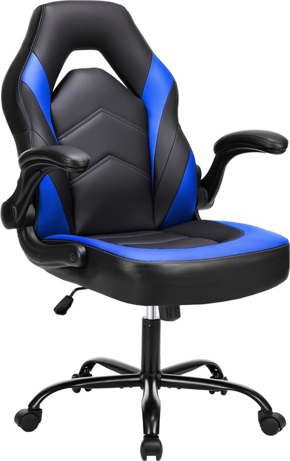 Simplie Fun Ergonomic Flipable Armrest Pu Leather Gaming Chair with S ...