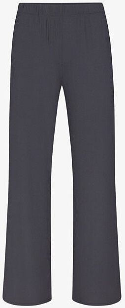 SKIMS Womens Graphite Soft Lounge High-rise Wide-leg Stretch-jersey ...