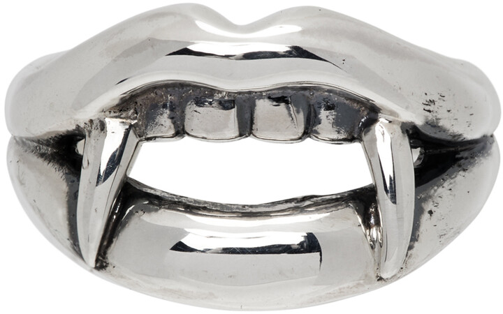 Yohji Yamamoto Silver Vampire Fang Ring - ShopStyle Jewelry