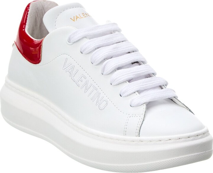 Valentino By Mario Valentino Fresia Leather Sneaker - ShopStyle ...