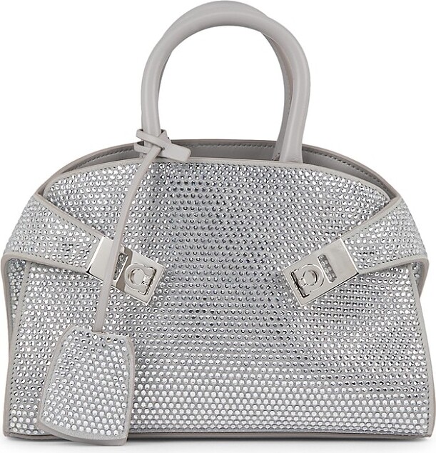 Ferragamo Mini Hug Embellished Leather Crossbody Bag - ShopStyle