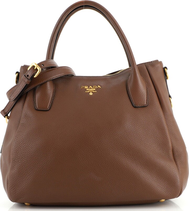 Prada Convertible Satchel Vitello Daino Large - ShopStyle